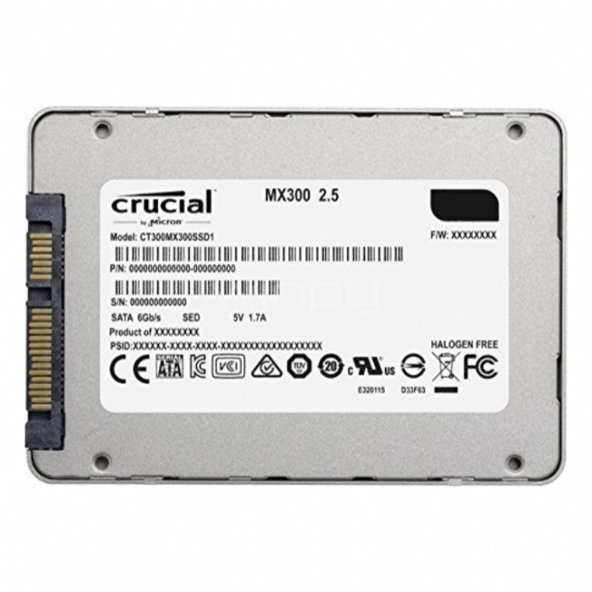Disco duro estado sólido de 2 TB SATA, Crucial MX300 - CT2050MX300SSD1 ...