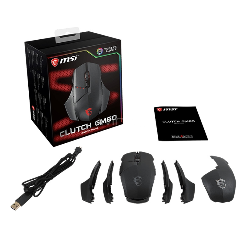 Mouse Gamer MSI Clutch GM60 (Sensor PMW3330, 1000-3600dpi, RGB, Negro ...