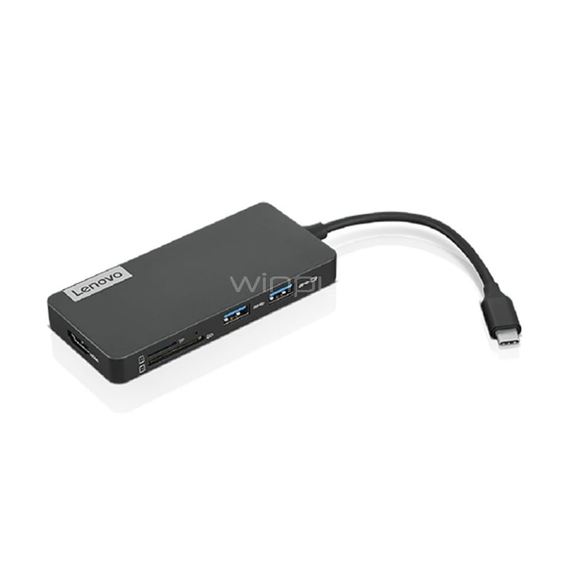 Estación de acoplamiento Hub Lenovo 7-in-1 - 4X90V55523 - Winpy.cl