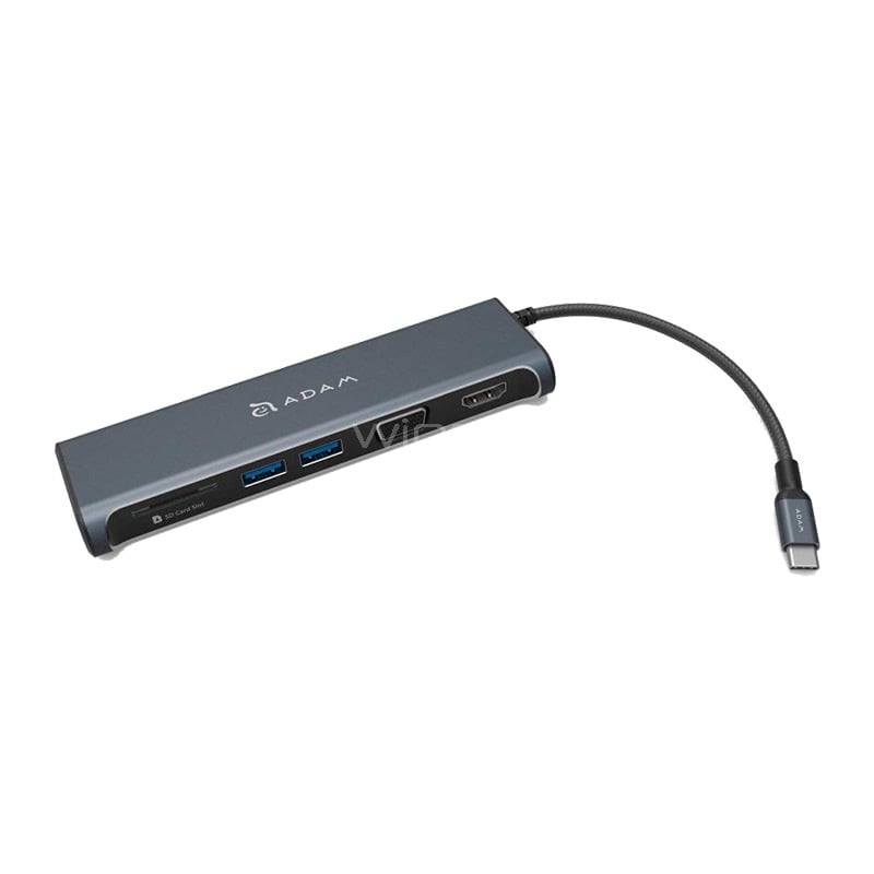 Hub Adam Elements Casa A03 5 Puertos (HDMI, VGA, USB-A, USB-C, SD ...