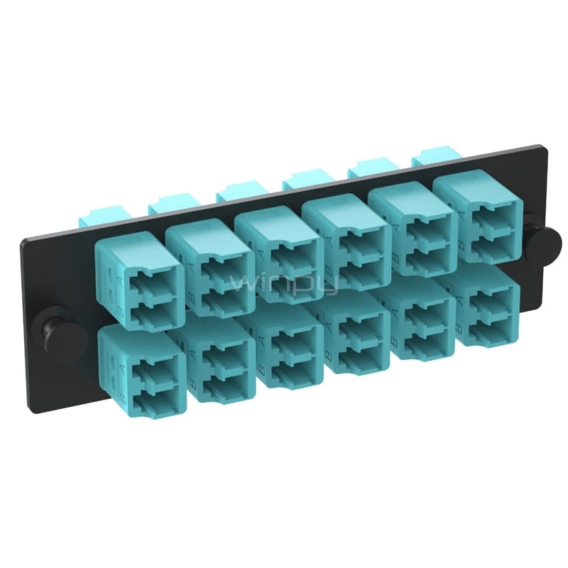 Panel Panduit Adaptador de Fibra de 12 puertos (LC, OM3 / OM4, LC ...