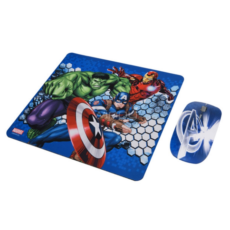 Kit MousePad + Mouse Marvel Inalámbrico - 38DNYKMAV1 - Winpy.cl