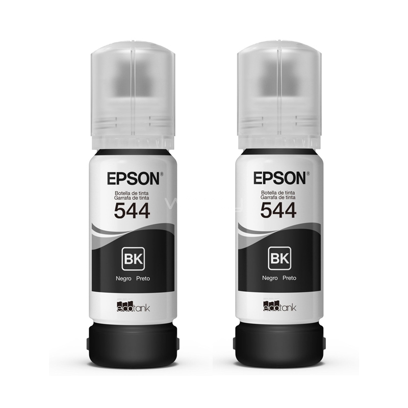 Pack de Botellas Tintas Epson T544 EcoTank (2 unidades, Negro) | T544120-2P