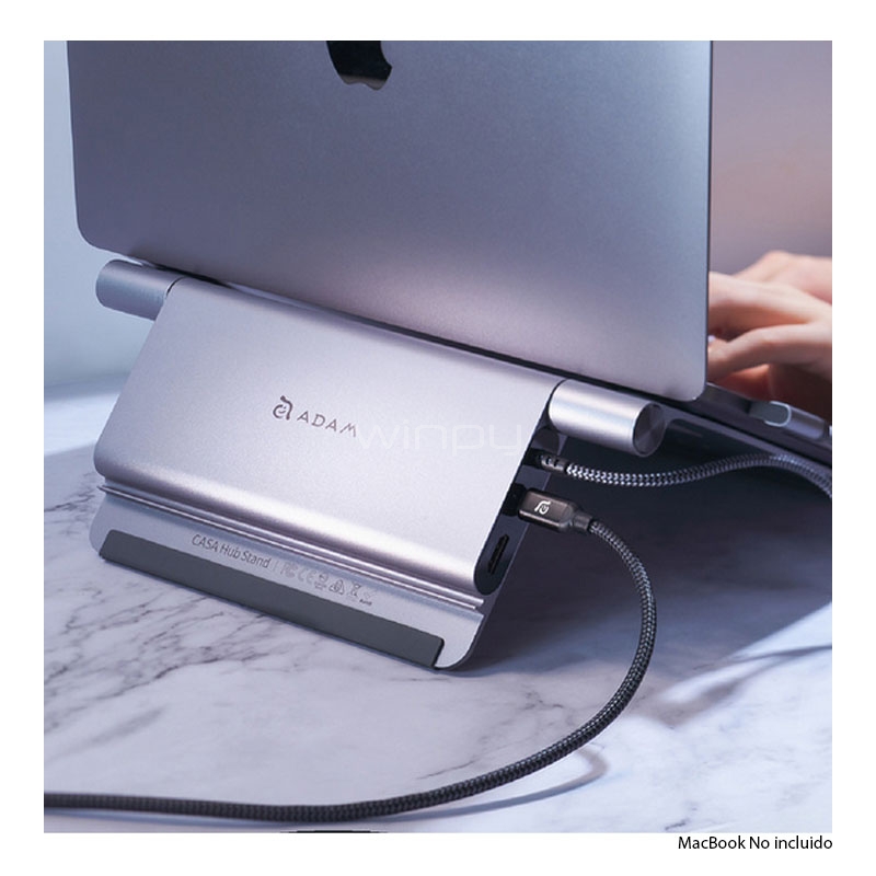 Soporte Adam Elements CASA Hub Stand para MacBook (USB-C, HDMI, Gris ...