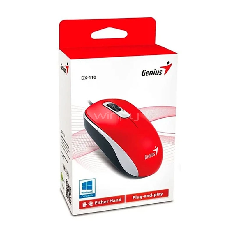 Mouse Genius DX-110 Ambidiestro - 29GEND110R - Winpy.cl