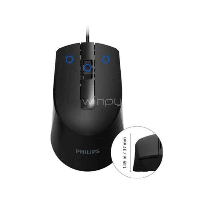 Kit Teclado + Mouse Philips SPT6234 (Español, Negro) | 29PHL6234K