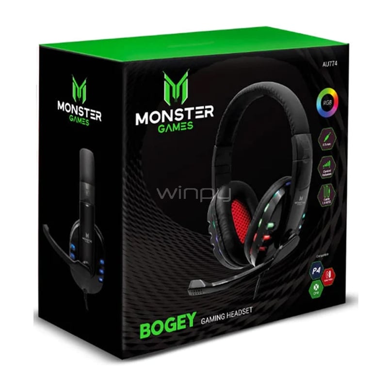 Audífonos Gamer Monster Games Bogey - 29MTGAU774 - Winpy.cl