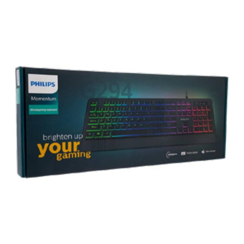 Teclado Gamer Philips G294 (Retroiluminado, Ingles, Negro) | SPK8294