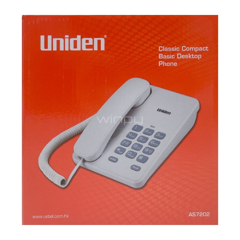 Teléfono Fijo Uniden AS-7202 Sobremesa - 23UND7202B - Winpy.cl