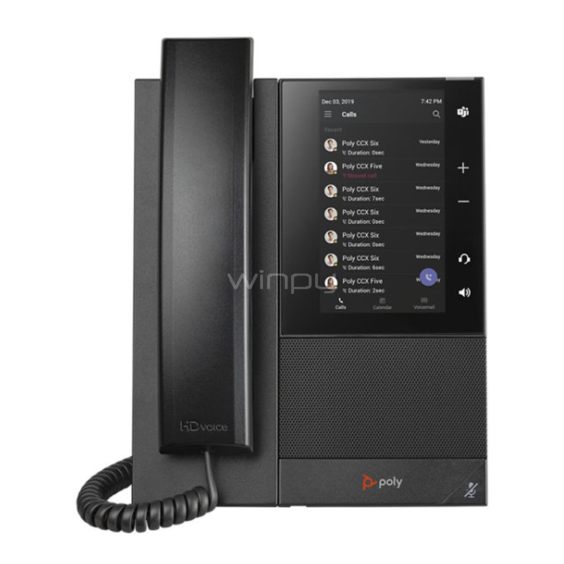 Telefono Poly CCX 500 con Pantalla de 5 pulg. - 2200-49720-019 - Winpy.cl