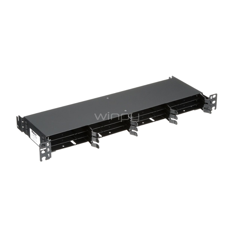 Panel de Conexiones Panduit HD Flex (1U, 6 puertos, Negro) | FLEX1UPN06