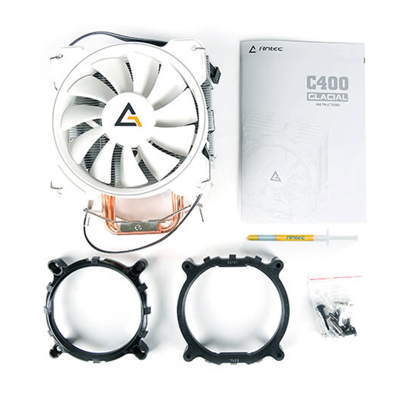 Disipador de Aire Antec C400 Glacial (Intel/AMD, LED Blanco, PWM, 120mm ...