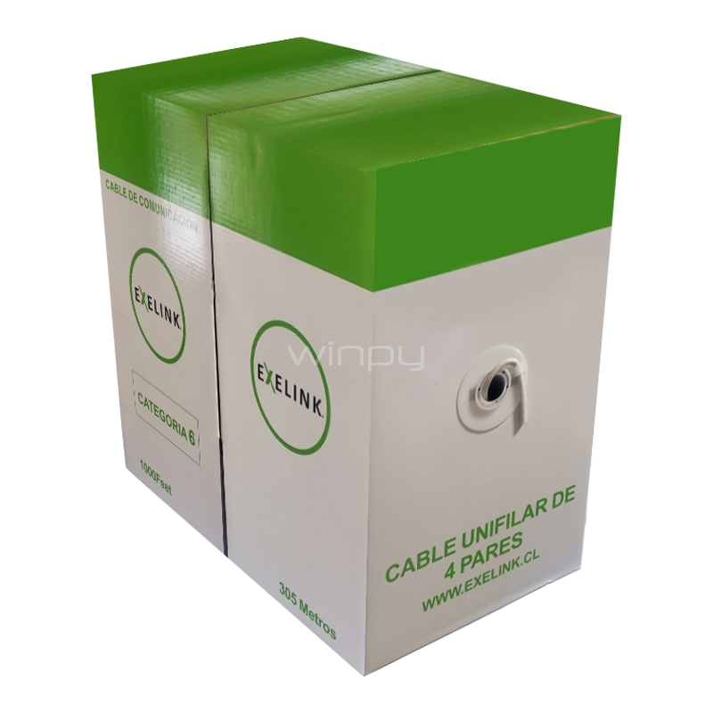 Cable de Red Exelink de 305 metros - N150-02P-CU-305 - Winpy.cl
