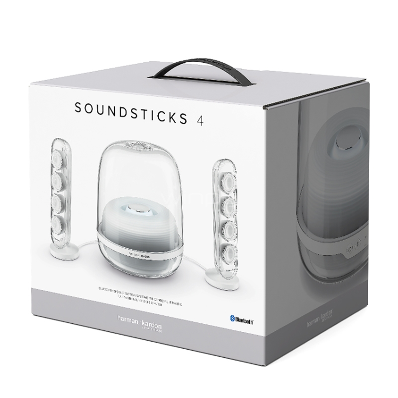 Sistema de Altavoces Harman Kardon SoundSticks 4 de 140W RMS - HKSOUNDSTICK4WHTAM - Winpy.cl
