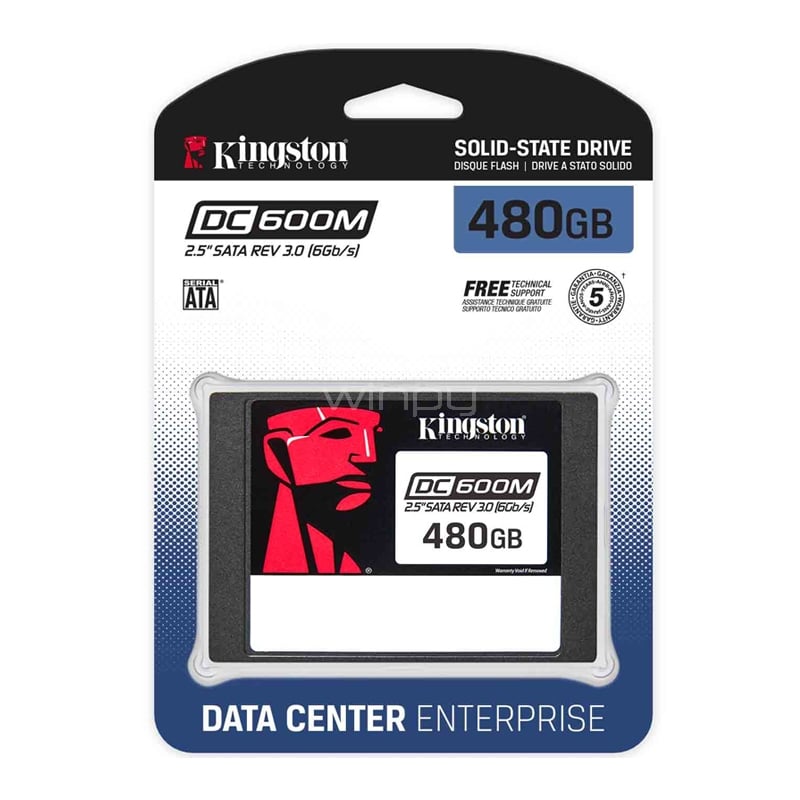 Disco SSD Kingston Data Center Enterprise DC600M de 480GB - SEDC600M/480G - Winpy.cl