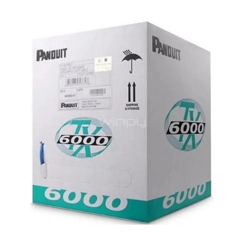 Cable de Red Panduit TX6000 de 305 metros (Cat 6, 23 AWG, UTP, LSZH-1 ...