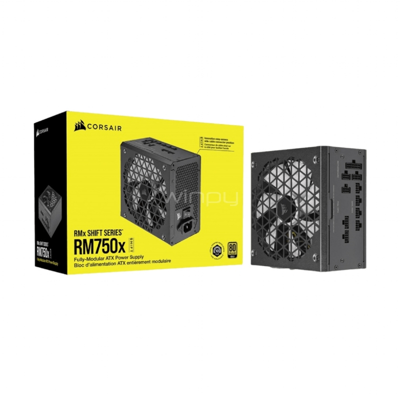Fuente de Poder Corsair RM750x Shift de 750W - CP-9020251-NA - Winpy.cl