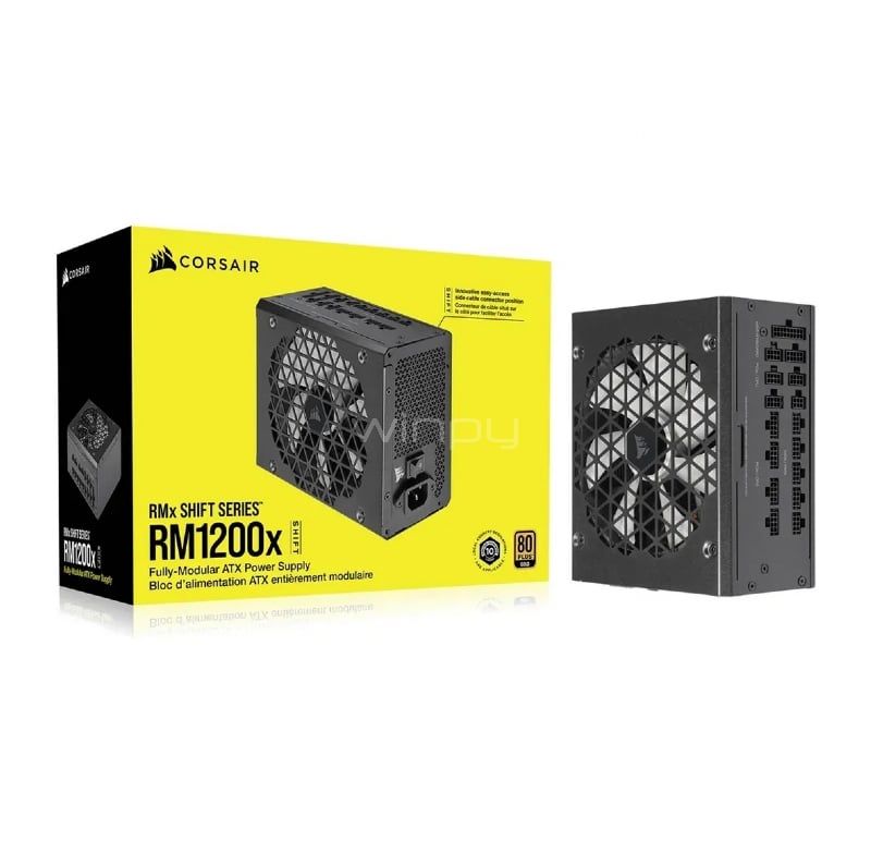 Fuente de Poder Corsair RM1200x Shift de 1200W (Full Modular ...