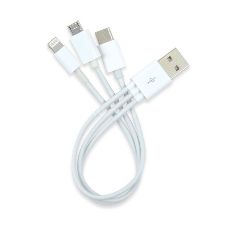 Cable 3 en 1 GTC Ribbon microUSB/ Lightning/ USB-C - 115GT00007 - Winpy.cl