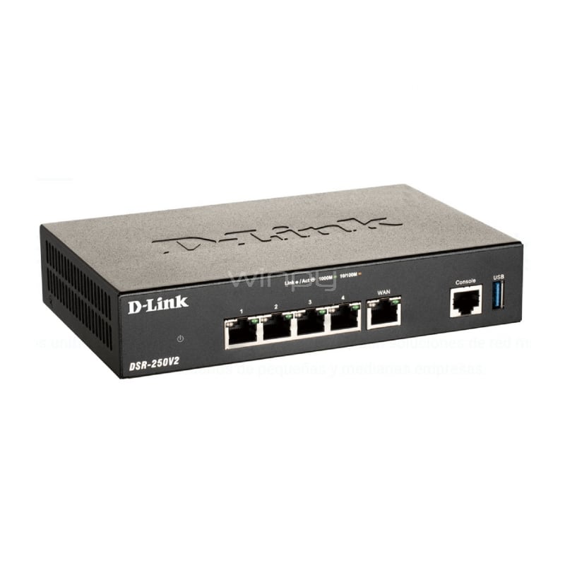 Router VPN D-Link DSR-250V2 de 5 Puertos - DSR-250V2 - Winpy.cl