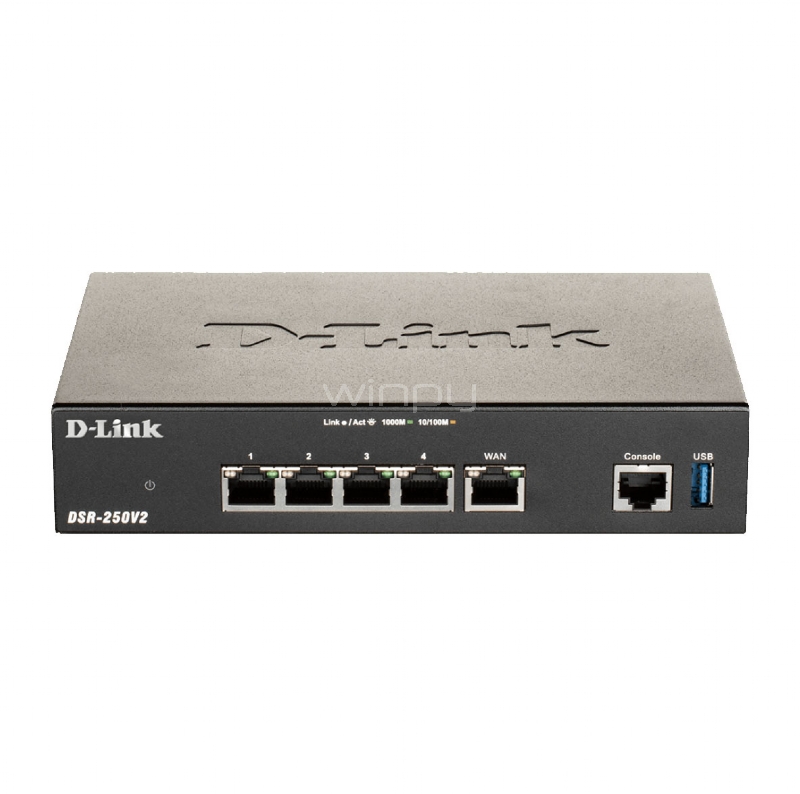 Router VPN D-Link DSR-250V2 de 5 Puertos - DSR-250V2 - Winpy.cl
