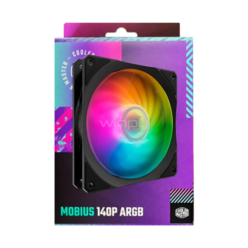 Ventilador Cooler Master Mobius 140P ARGB - MFZ-M4DN-19NP2-R1 - Winpy.cl