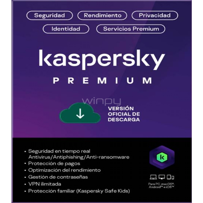 Licencia Kaspersky Premium - KL1047DDADS - Winpy.cl