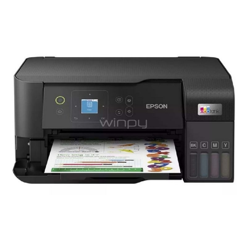 Multifuncional Epson EcoTank L3560 (Color, Dúplex, 33ppm, 1200dpi, Wi ...
