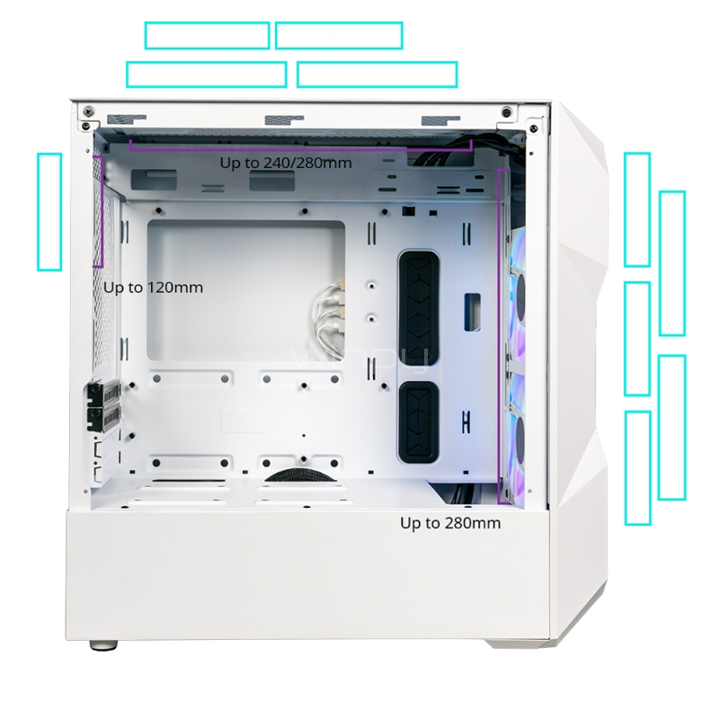 Gabinete Gamer Cooler Master TD300 MESH White - TD300-WGNN-S00 - Winpy.cl