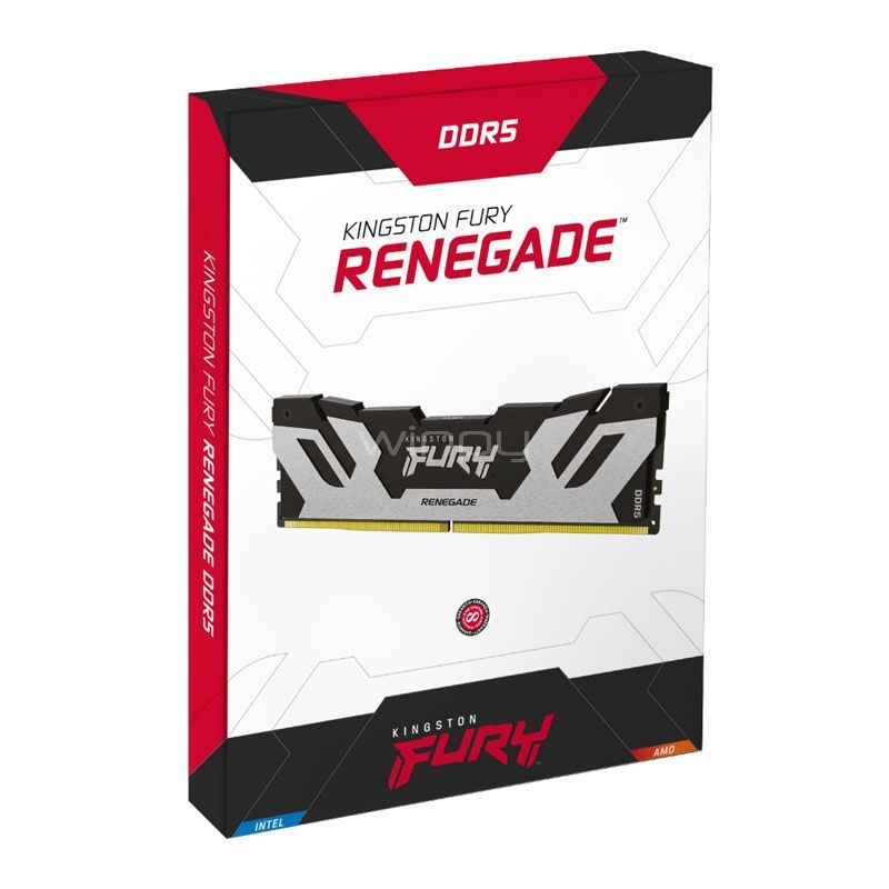 Memoria RAM Kingston Fury Renegade Silver de 24GB (DDR5, 7200MHz, CL38 ...