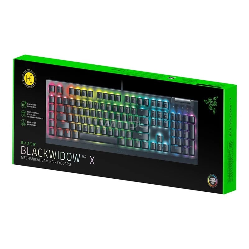 Teclado Mecánico Razer Blackwidow V4 X (Switch Yellow, Español, Negro ...