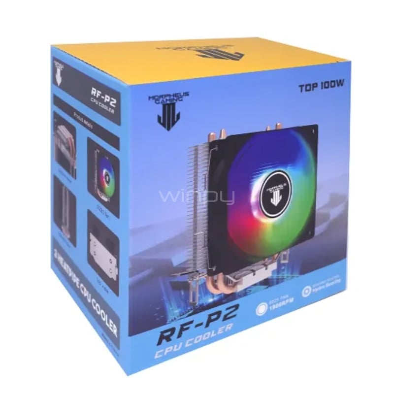 Disipador Morpheus Gaming RF-P2 RGB (LGA1700/AM4, 92mm, 1.900rpm) | RF ...