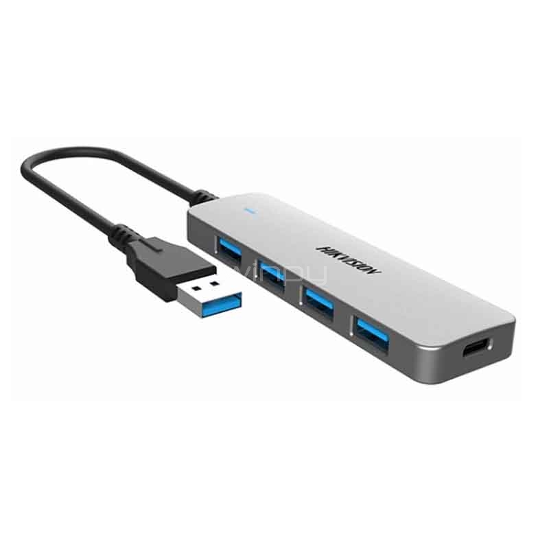 Adaptador Multipuerto HUB Hikvision DS401 USB 3.0 - HS-HUB-DS401 - Winpy.cl