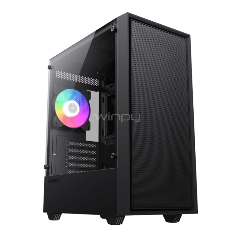 Gabinete Gamer GameMax Storm BK - STORM BLACK - Winpy.cl