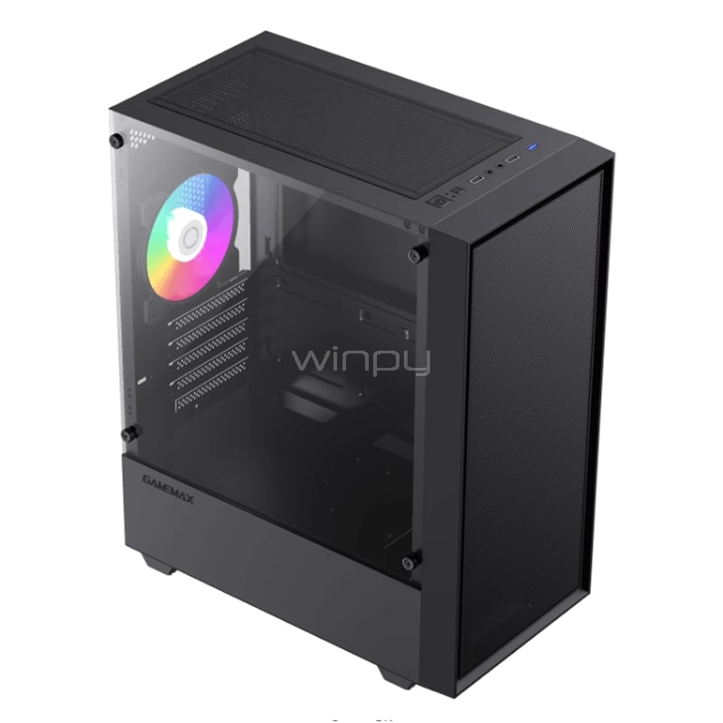Gabinete Gamer GameMax Storm BK - STORM BLACK - Winpy.cl