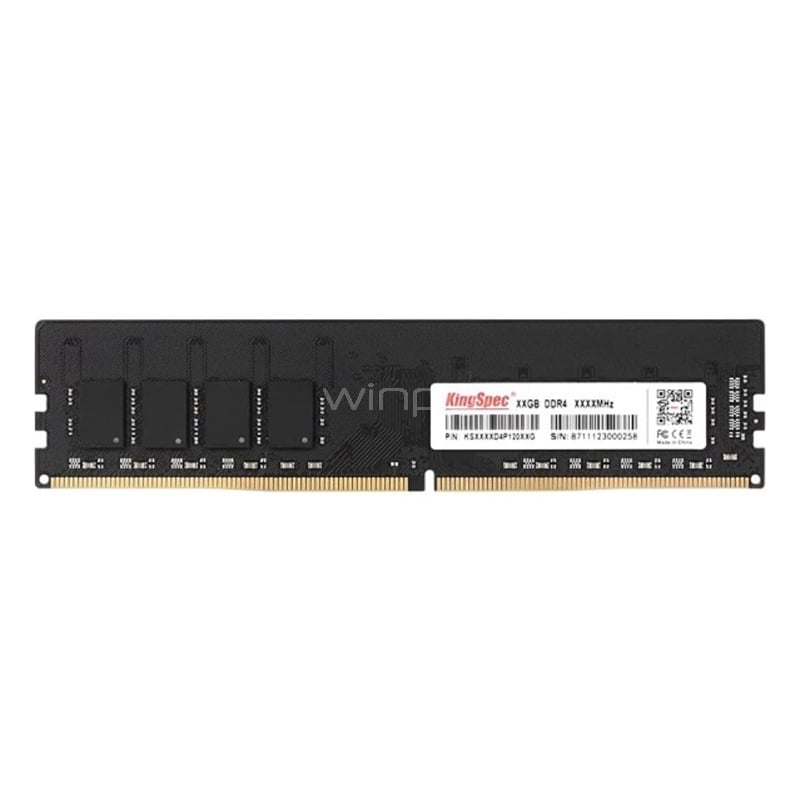 Memoria RAM KingSpec de 8GB (DDR4, 2666MHz, DIMM) | KS2666D4P1008G