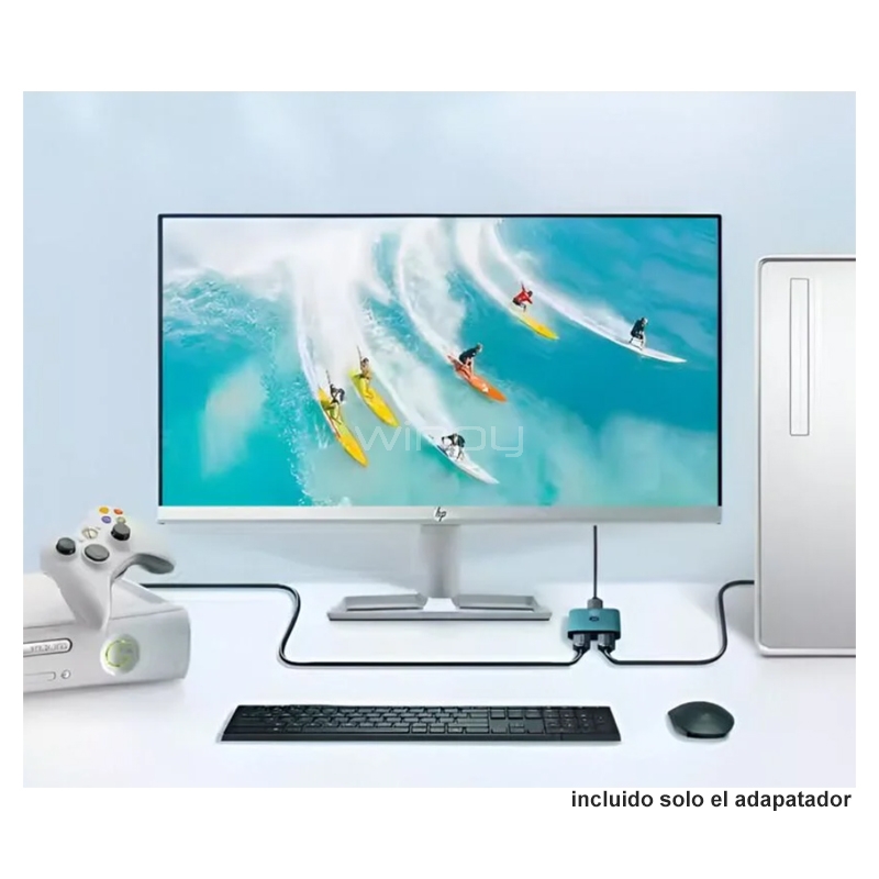 Adaptador HDMI Switcher HP (4K a 30Hz, Azul) | DHC-HD01V