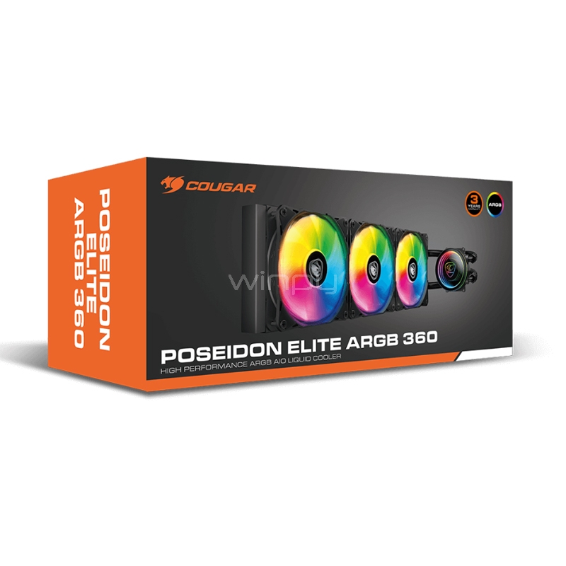 Refrigeración Líquida Cougar Poseidon Elite ARGB 360 - 3MPSD360.0001 - Winpy.cl