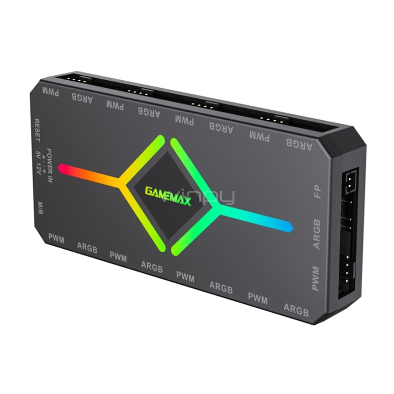 Controlador HUB GameMax ARGB V4.0 - V4.0 ARGB HUB PWM BK - Winpy.cl