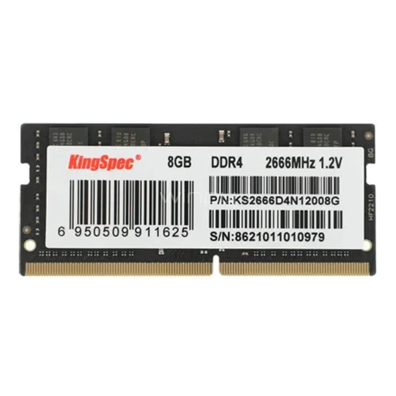 Memoria RAM KingSpec de 8GB (DDR4, 2666MHz, SODIMM) | KS2666D4N12008G