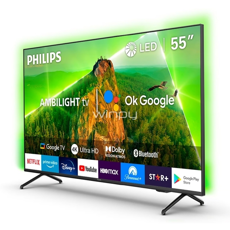 Televisor Philips Smart TV AmbiLight de 55“ (LED, 4K, HDR10+, HDMI+Wi ...
