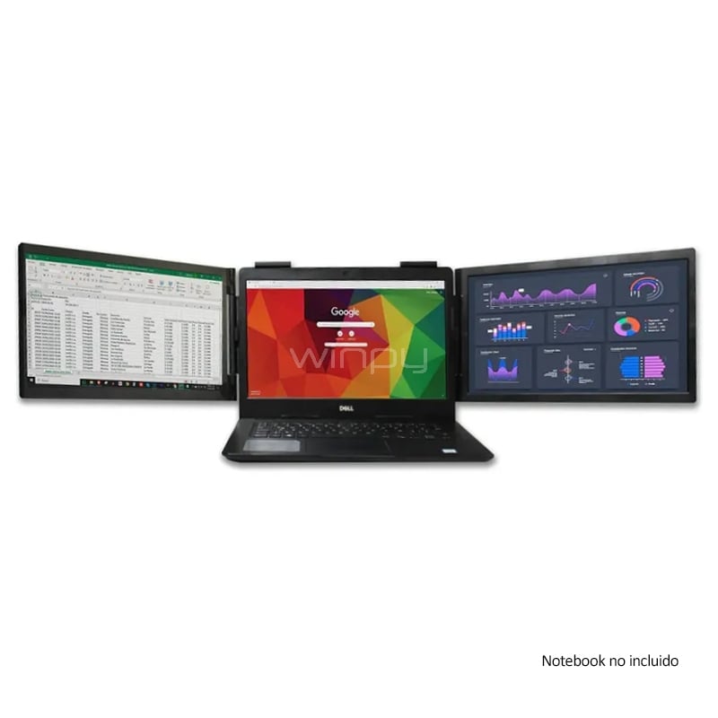 Monitor Doble Portátil Clio de 14“ (IPS, Full HD, USB-C) | 100050100007