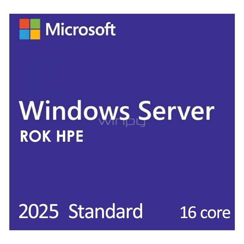 Licencia Microsoft Windows Server 2025 Standard ROK HPE - P77100-DN1 ...