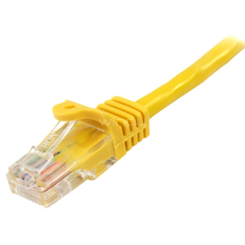 Cable de Red de 5m Amarillo Cat5e Ethernet RJ45 sin Enganches ...