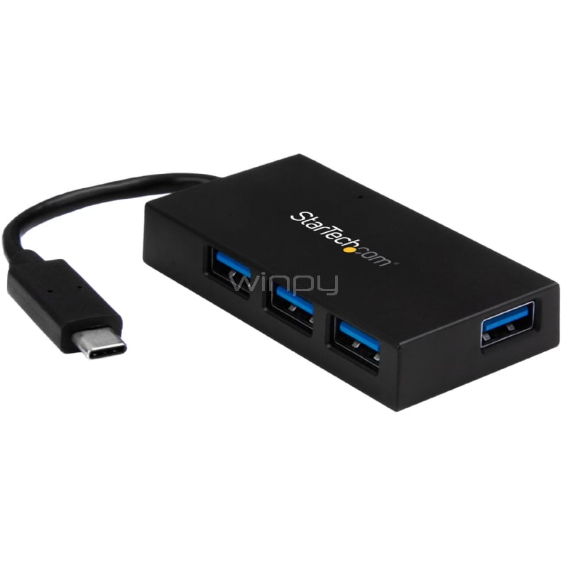 Hub Concentrador USB 3.0 de 4 Puertos Alimentado - USB-C a 4x USB A - Incluye Adaptador de ...