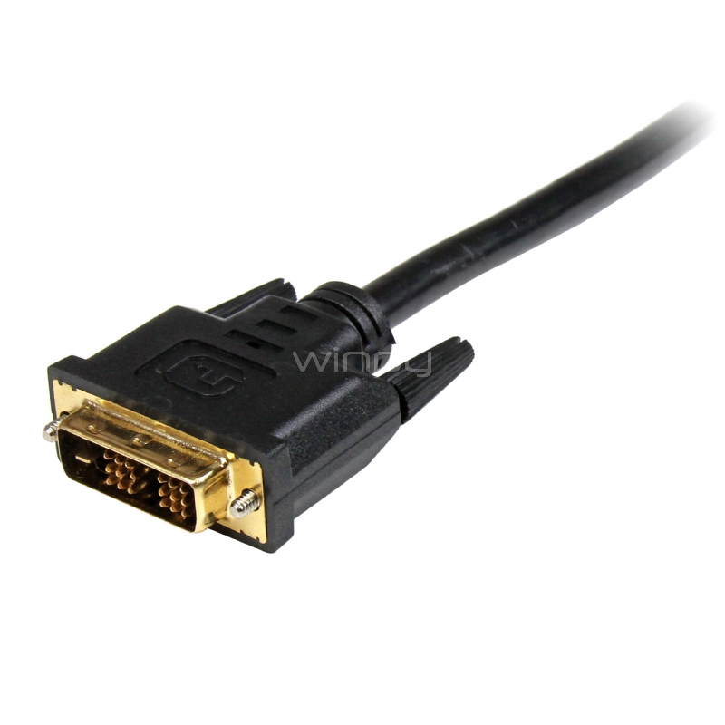 Cable HDMI a DVI 1m - DVI-D Macho - HDMI Macho - Adaptador - Negro - StarTech - HDDVIMM1M - Winpy.cl