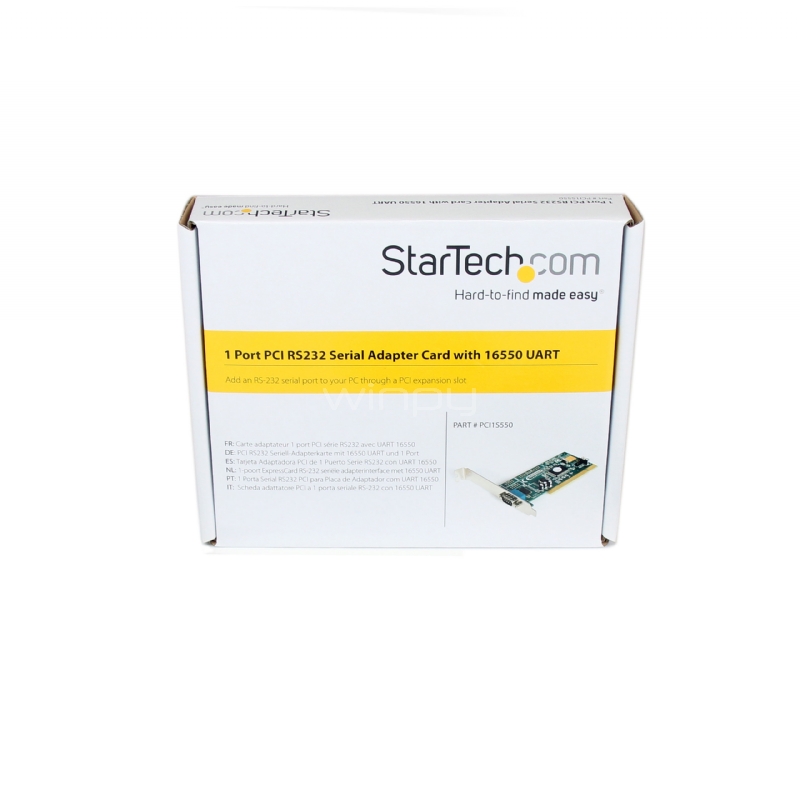 Tarjeta Adaptadora PCI de un Puerto Serial DB9 UART 16550 RS232 - 1x ...