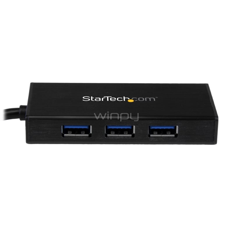 Hub USB 3.0 de Aluminio con Cable - Concentrador de 3 Puertos USB con Adaptador de Red Ethernet ...