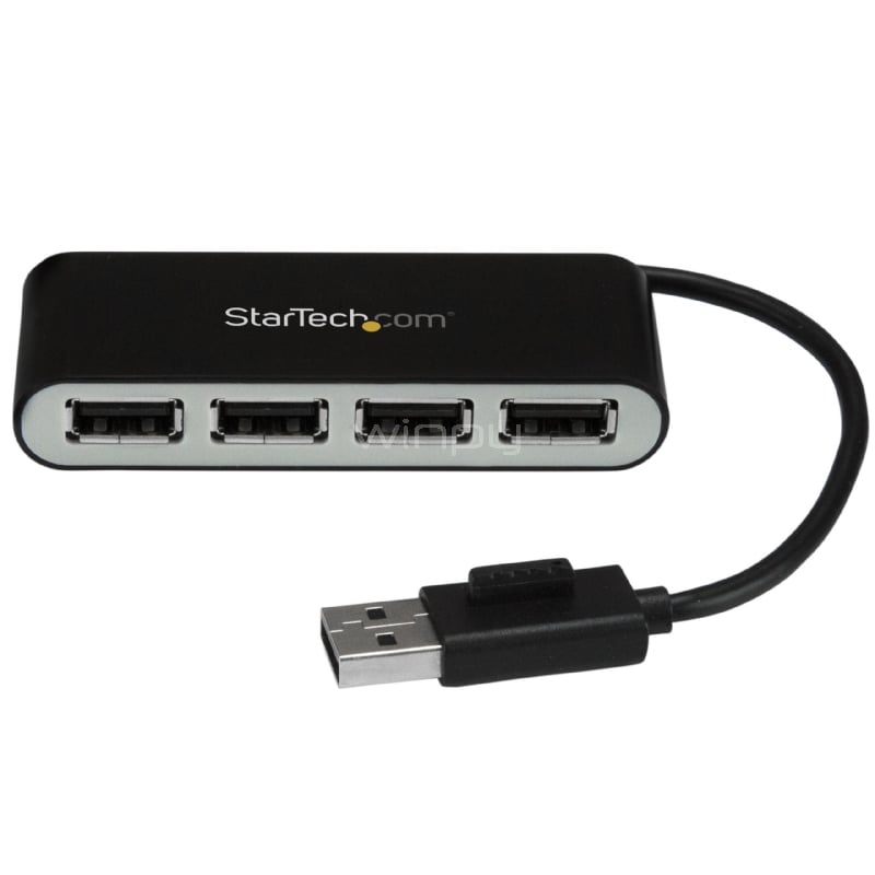 Concentrador USB 2.0 de 4 Puertos con Cable Integrado - Hub Portátil ...