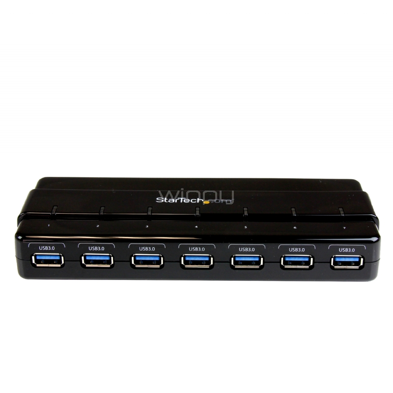 Concentrador USB 3.0 de 7 Puertos - Hub de Escritorio - StarTech - ST7300USB3B - Winpy.cl
